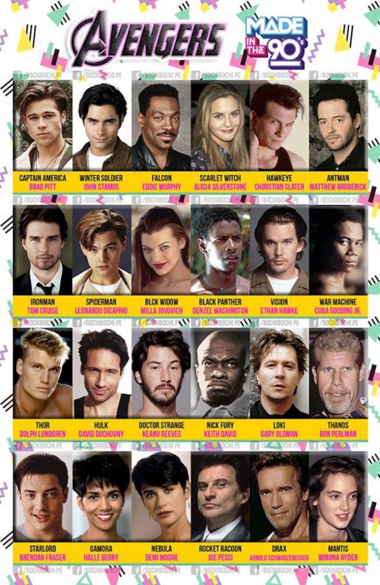 The Avengers Gets Reimagined As '90s Actors AI Art | Cosmic Book News