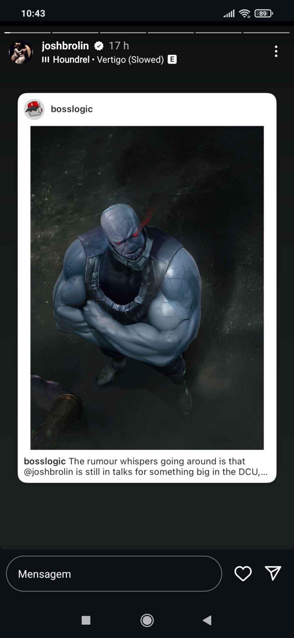 Josh Brolin Teases More DCU Talks With Darkseid Fan Art | Cosmic Book News